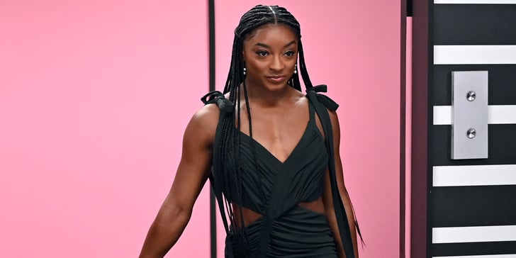 Simone Biles Flannel, Shorts, and White Knee-High Boots | POPSUGAR ...