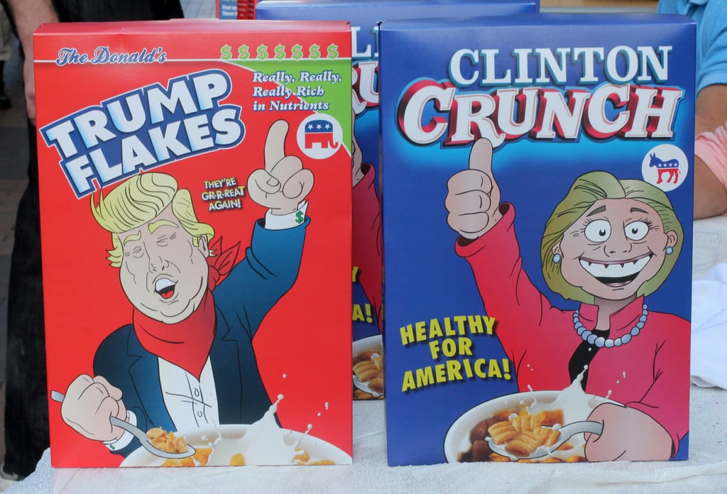 New breakfast staple? Trump Flakes and Clinton Crunch cereals, | What ...