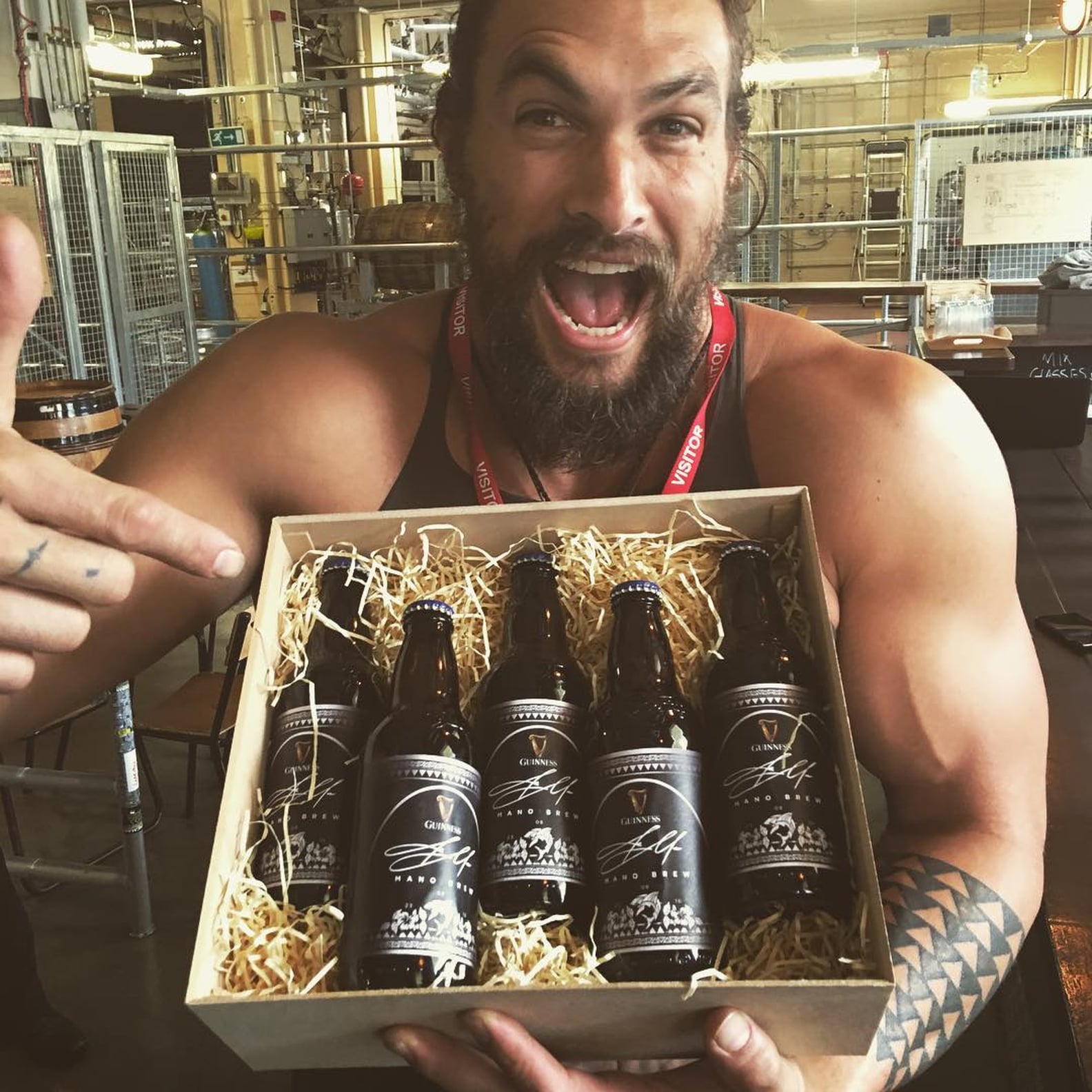 Jason Momoa Tours Guinness Beer Brewery | PS Food