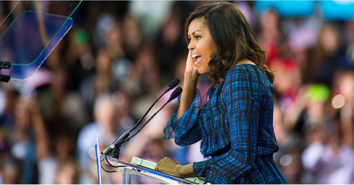 Michelle Obama Taps Mic Making Fun of Donald Trump | POPSUGAR News