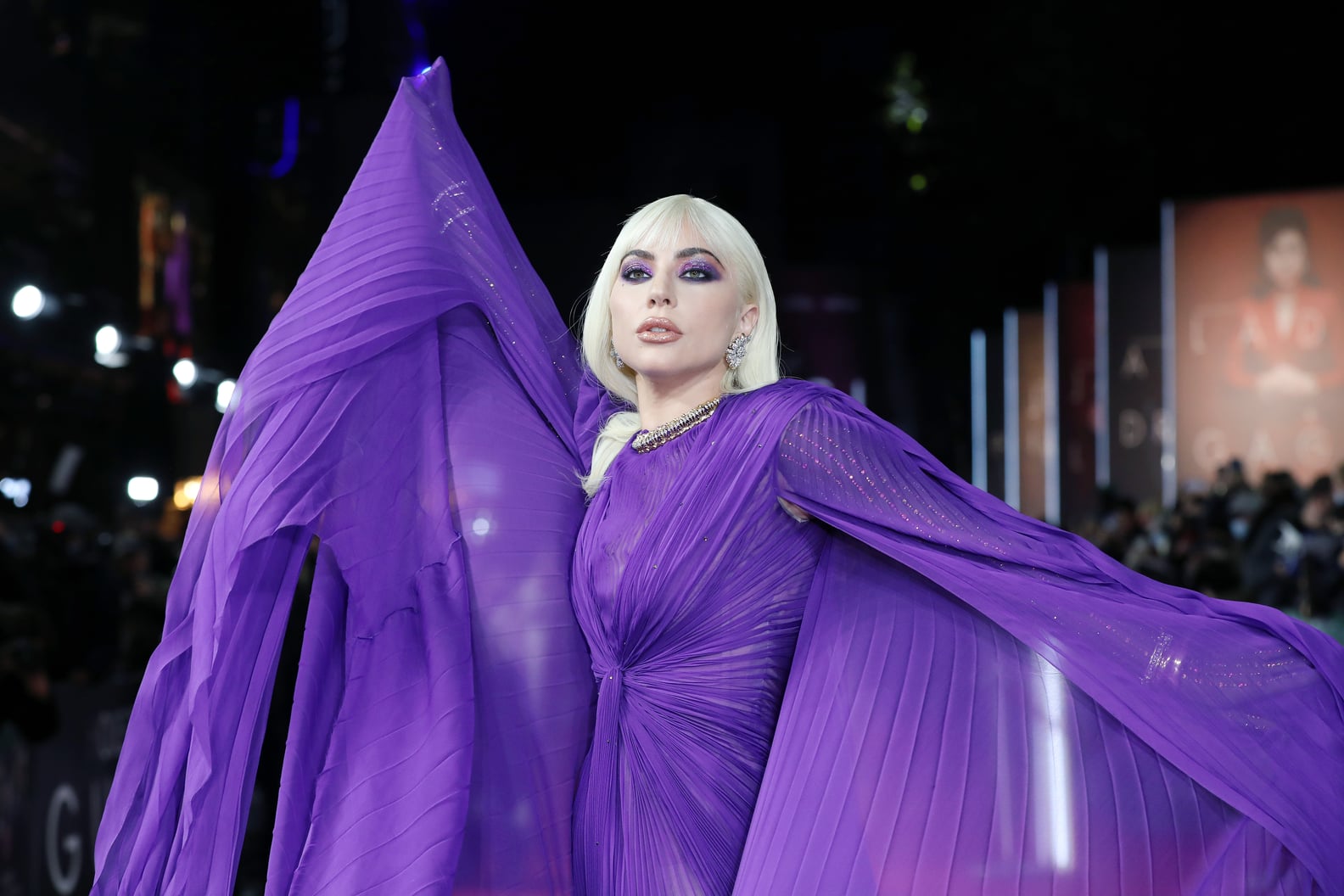 Lady Gaga Debuts Bangs at House of Gucci UK Premiere | POPSUGAR Beauty