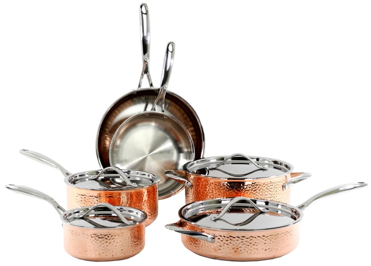 Oneida 10-Piece Hammered Copper Cookware Set | Shop Copper Pots and ...