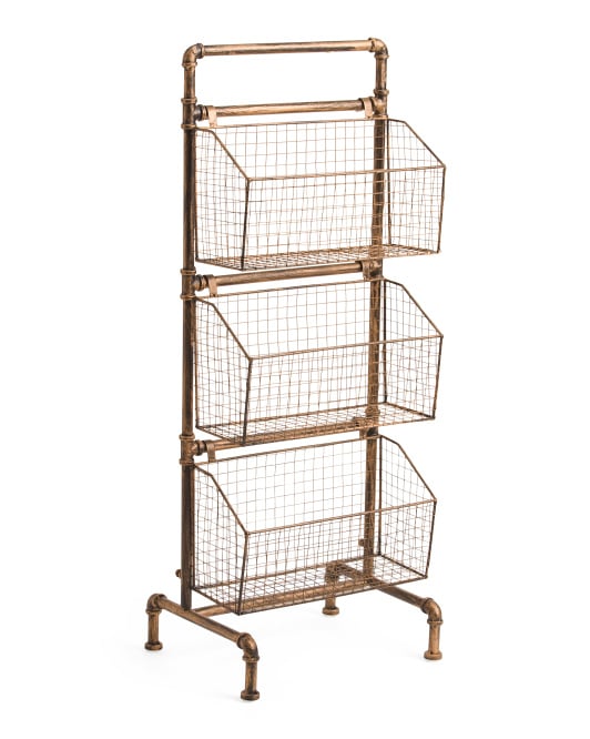 Metal Storage Rack | Best Home Decor From TJ Maxx 2019 | POPSUGAR Home ...