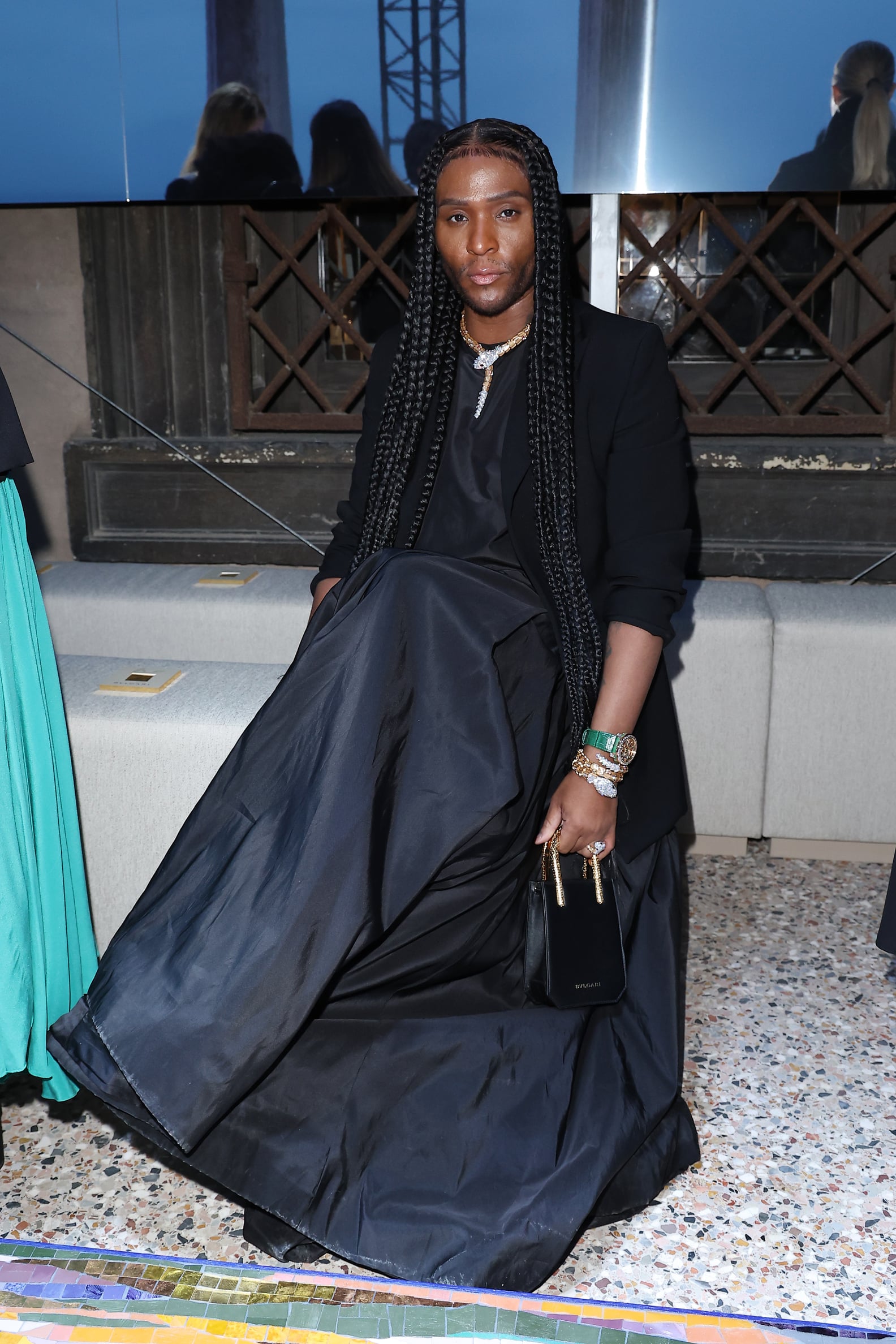 Anne Hathaway's Hooded Dress at Bulgari High Jewelry Event | PS Fashion