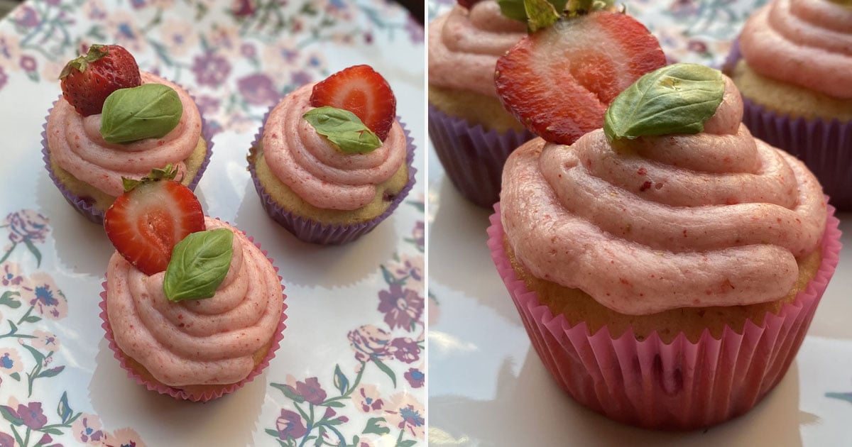 Strawberry Basil Cupcakes Recipe With Photos | POPSUGAR Food