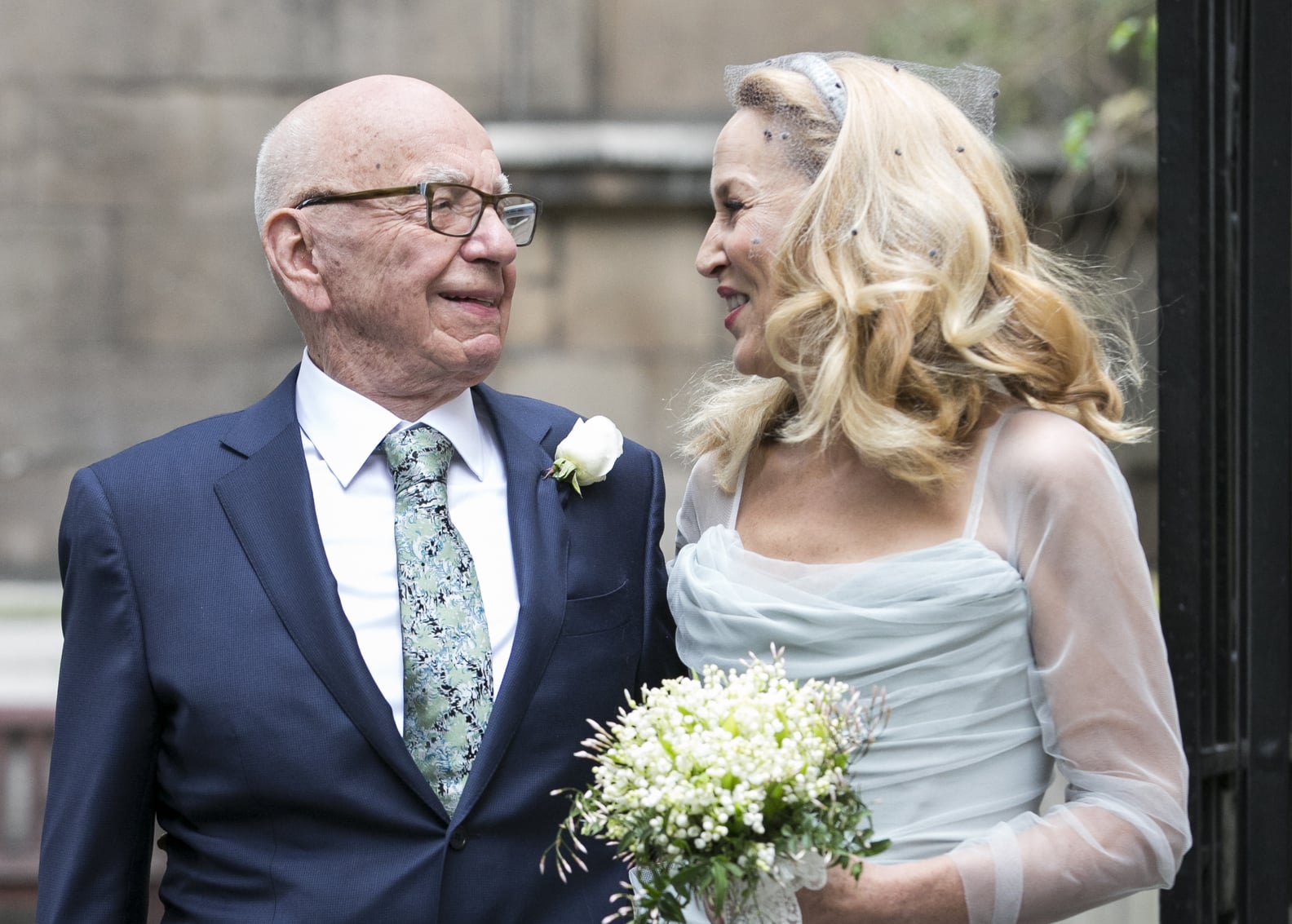 Jerry Hall's Wedding Dress at Rupert Murdoch Wedding | POPSUGAR Fashion