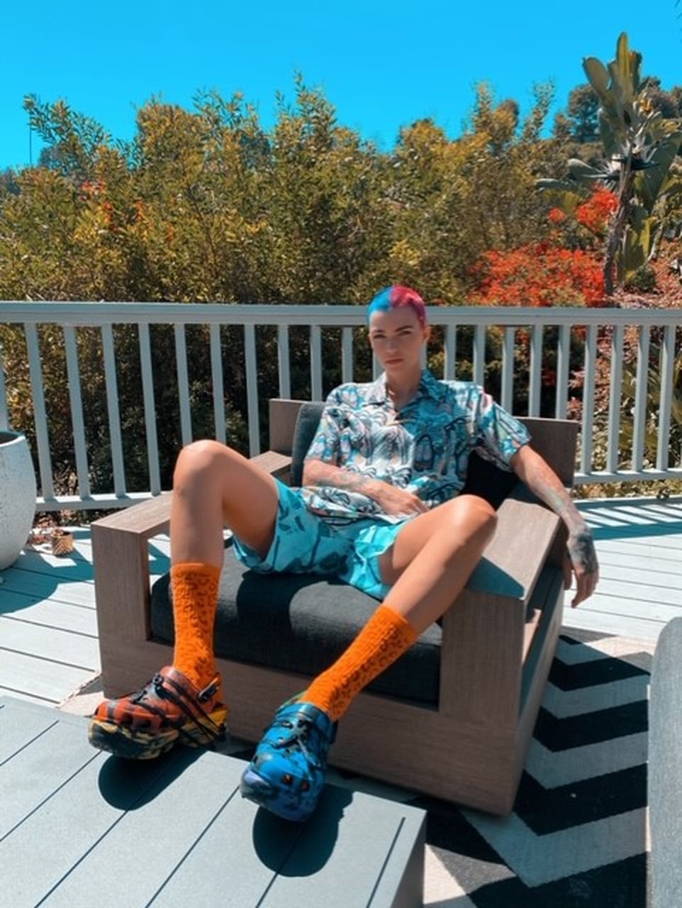 See Crocs and Ruby Rose's Rainbow Shoes For Pride 2020 | PS UK Fashion