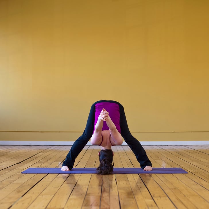 Wide-Legged Forward Bend C | Debloating Yoga Sequence | POPSUGAR ...