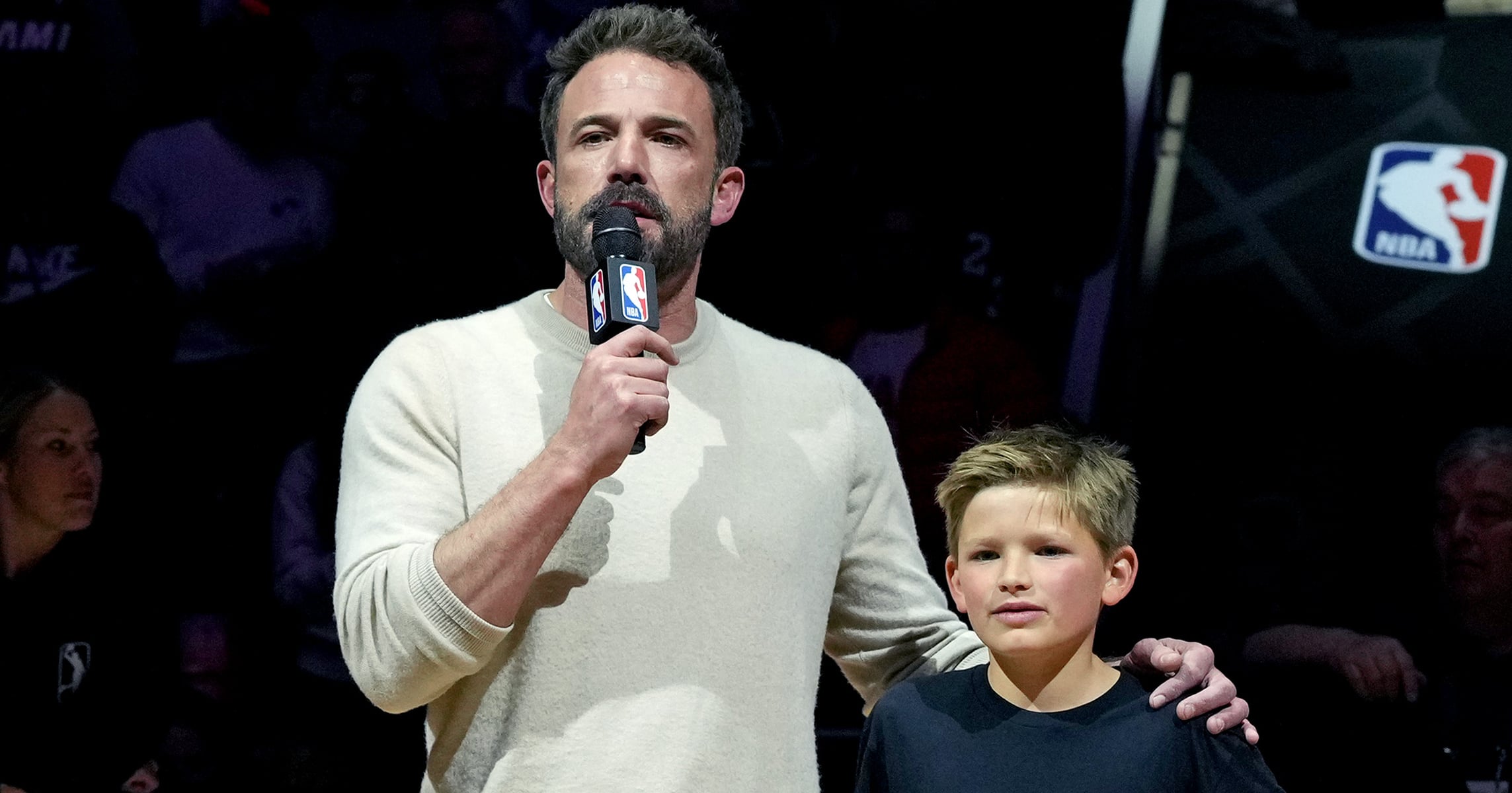 Ben Affleck and His Son Attend NBA All-Star Celebrity Game | PS Celebrity