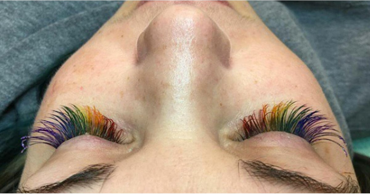 Rainbow Eyelash Trend | POPSUGAR Beauty