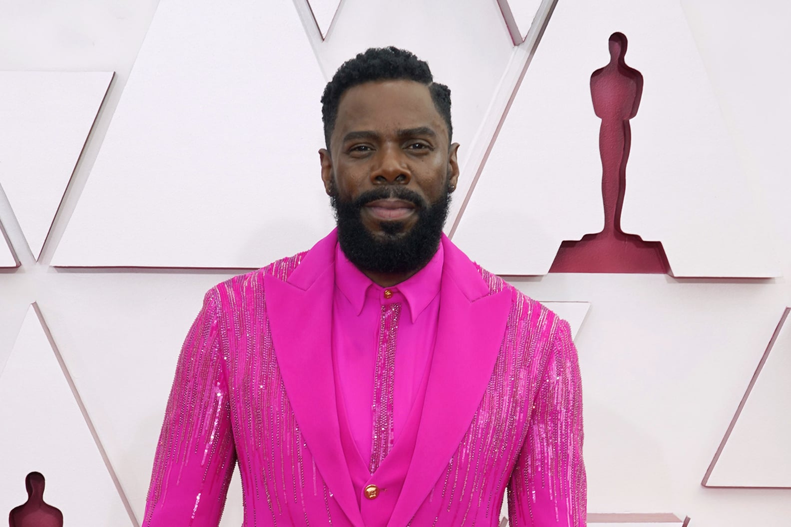 Colman Domingo's Pink Versace Suit at the Oscars 2021 | PS Fashion