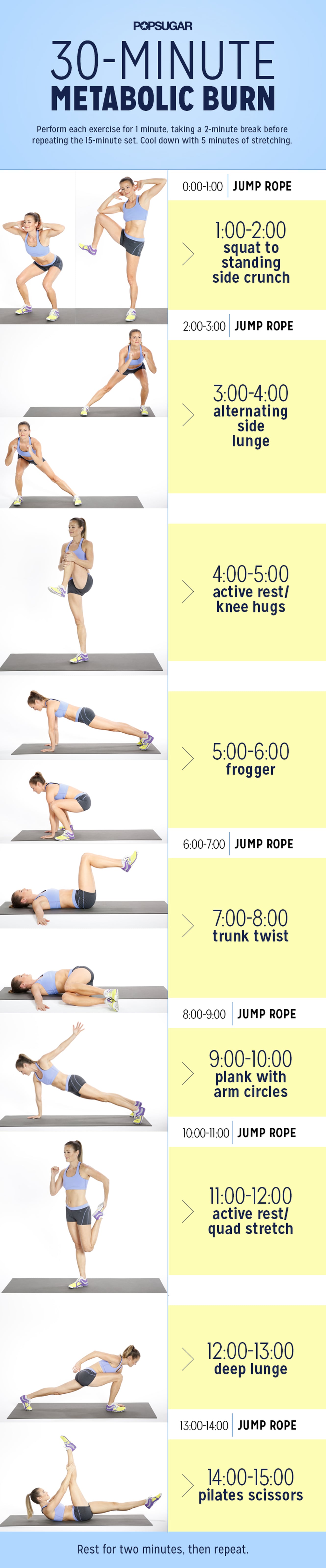 Jump Rope Workout With Bodyweight Training | POPSUGAR Fitness