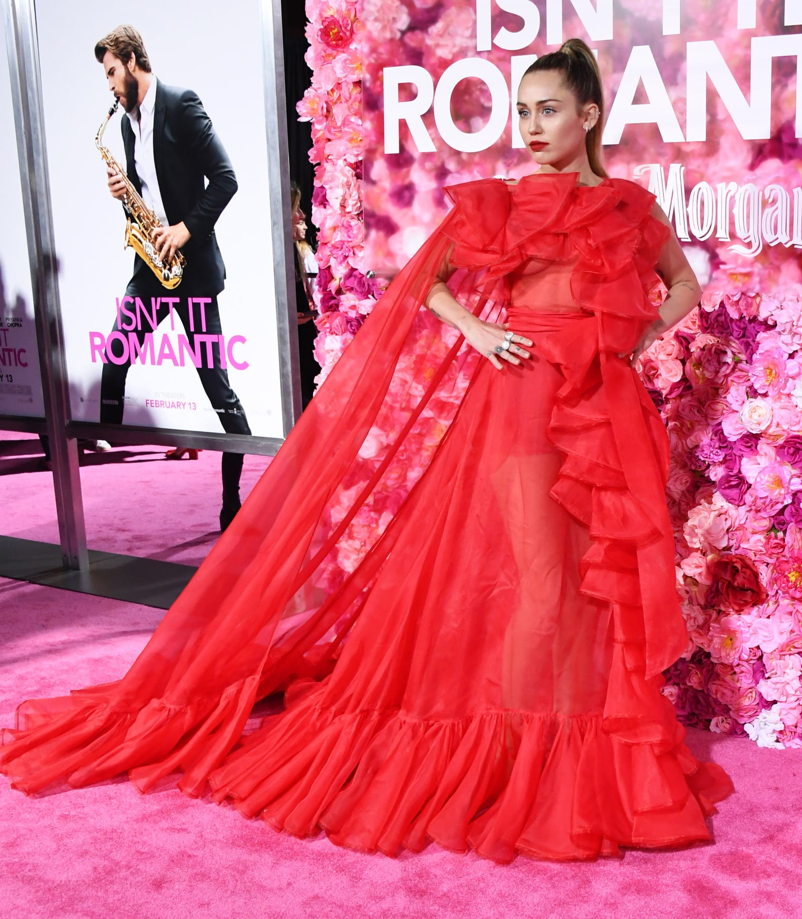 Miley Cyrus's Red Dress at Isn't It Romantic Premiere | PS Fashion