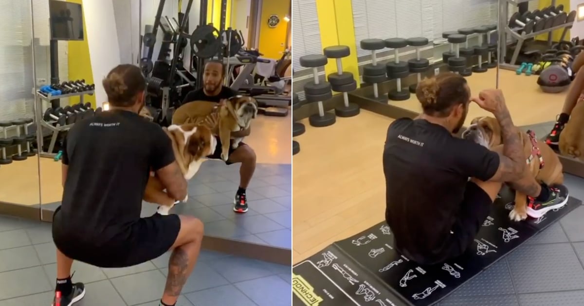 Watch Lewis Hamilton Work Out With His Dog on Instagram | PS Fitness