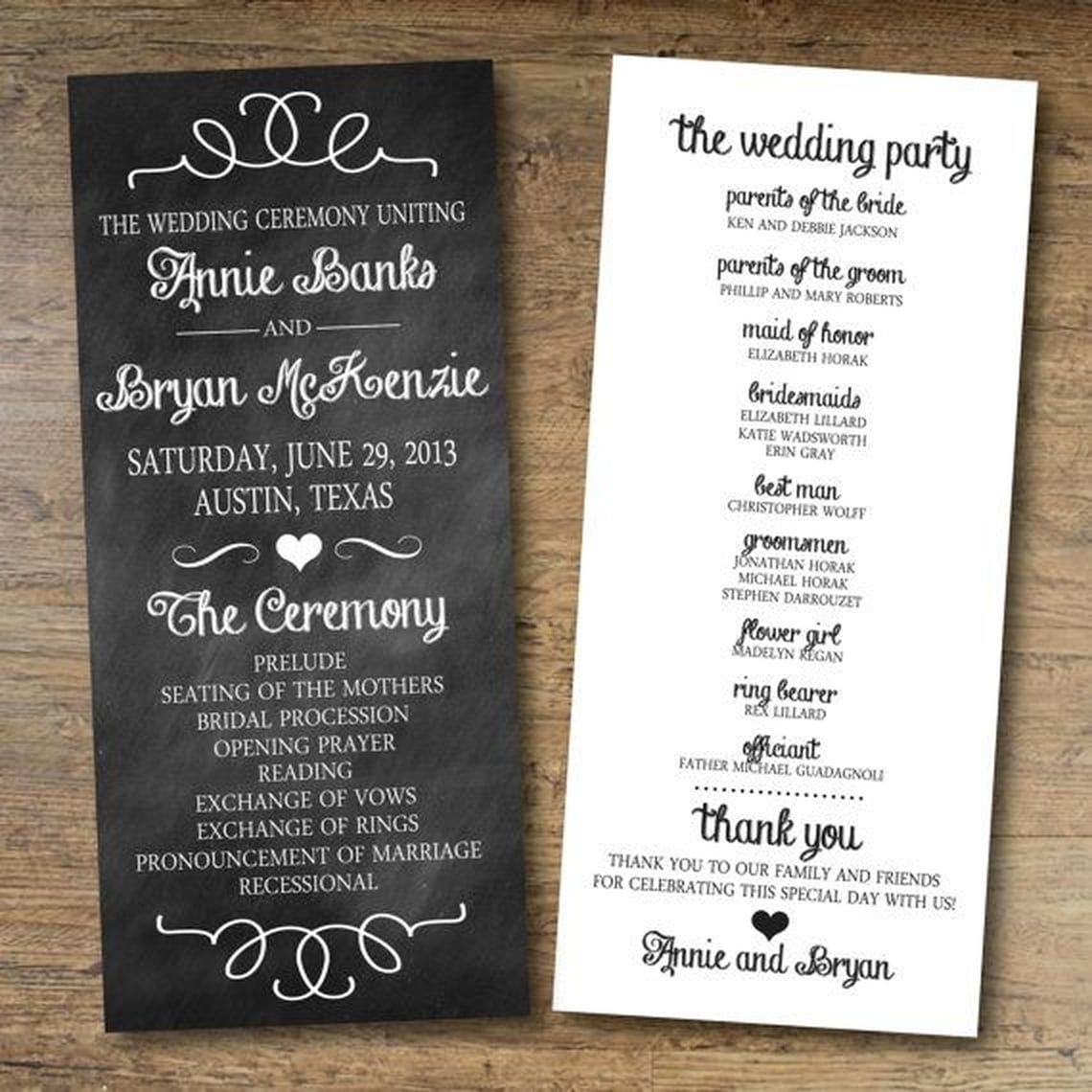 Free Printable Wedding Program Templates | PS Smart Living