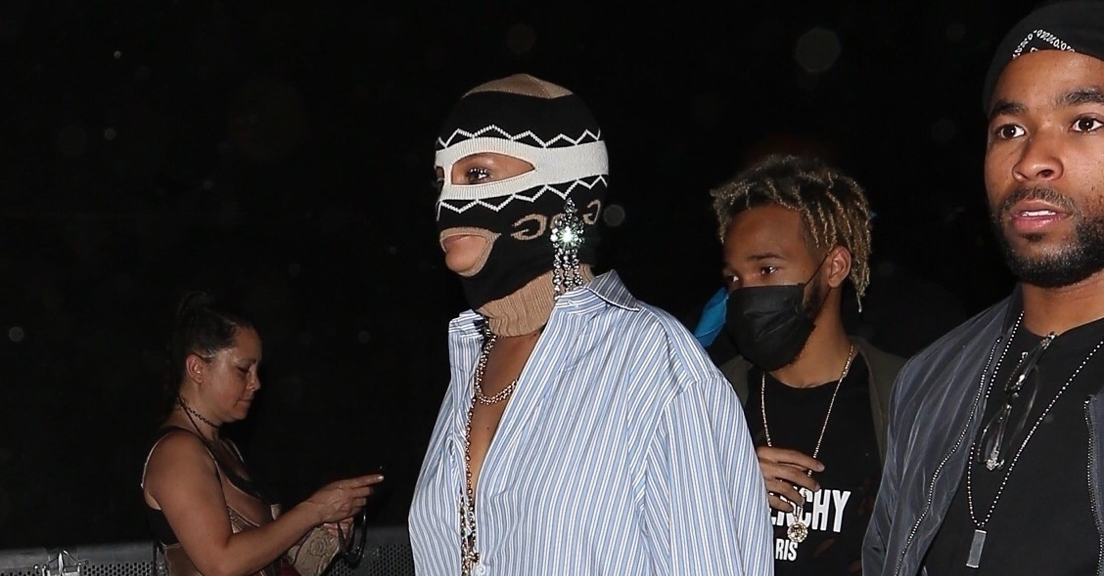 Rihanna Wearing Gucci Mask at Coachella 2018 | POPSUGAR Fashion