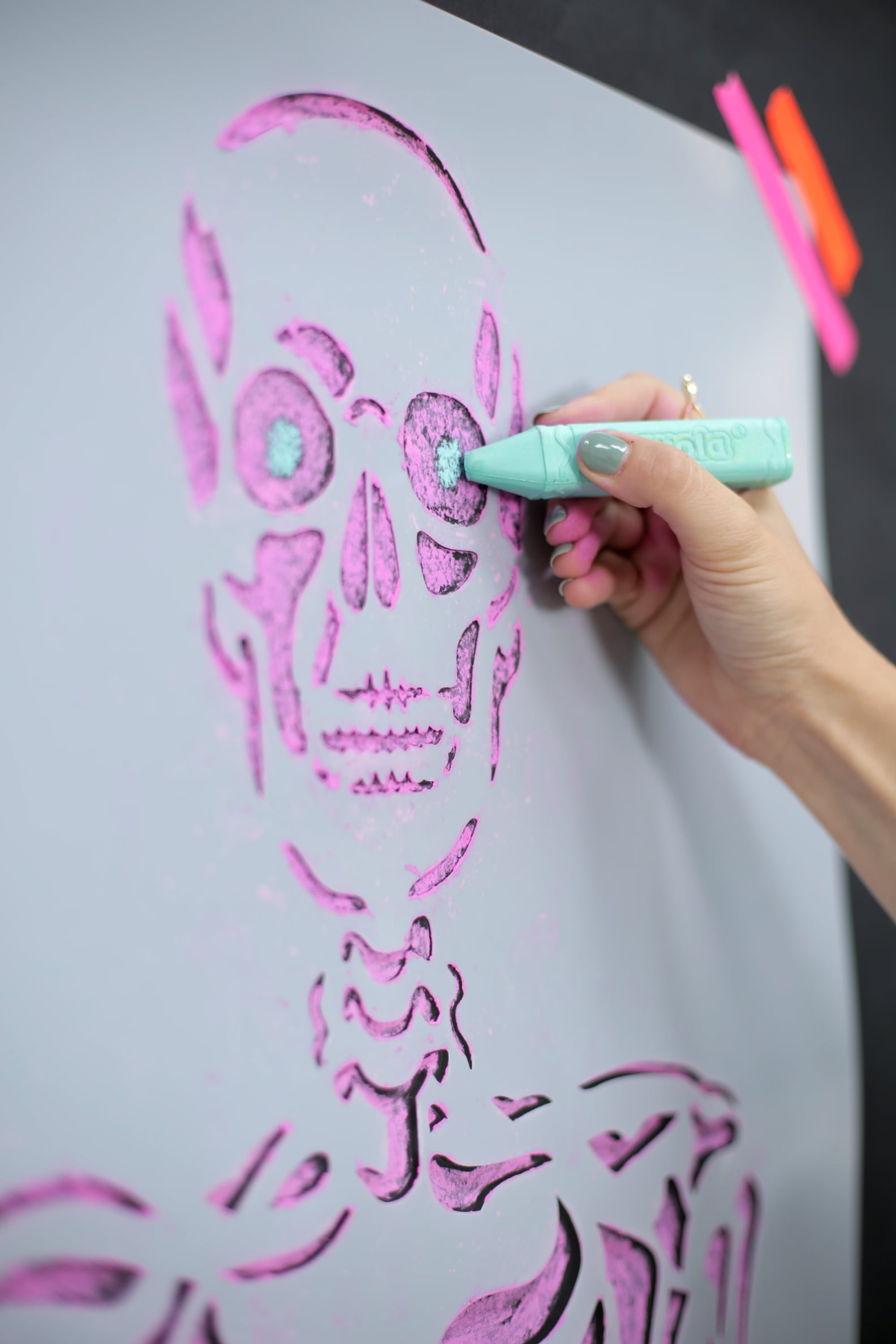 DIY Chalk Skeleton Backdrop | POPSUGAR Smart Living