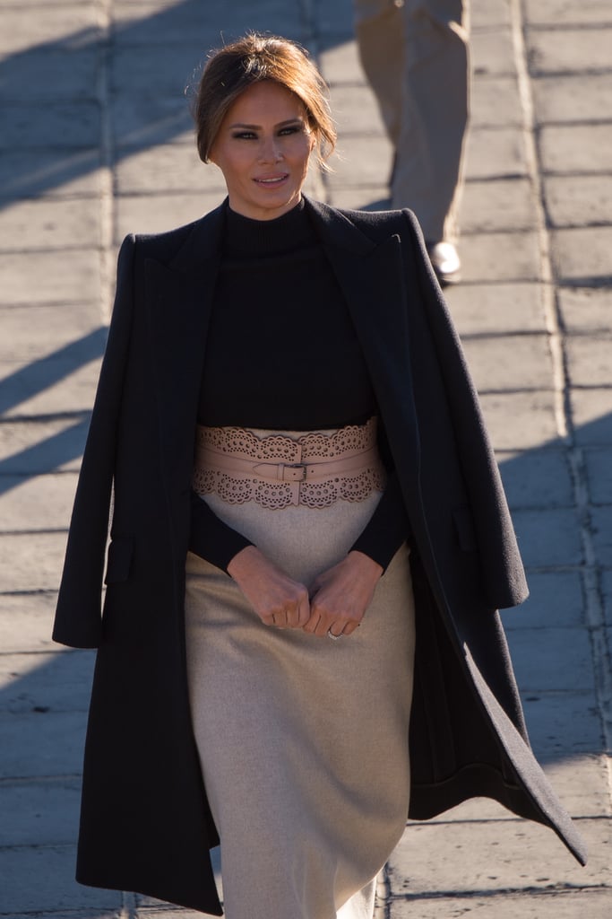 Melania Trump Alaia Belt at Great Wall of China | POPSUGAR Fashion
