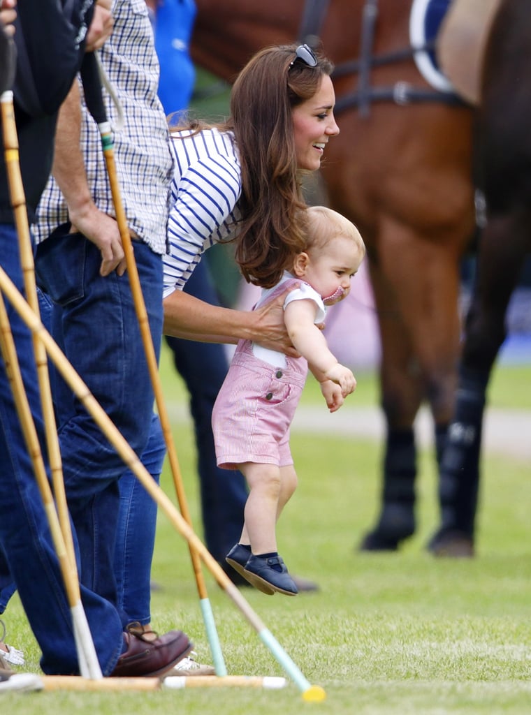 Prince George Crawls at Polo Match | Pictures | POPSUGAR Celebrity
