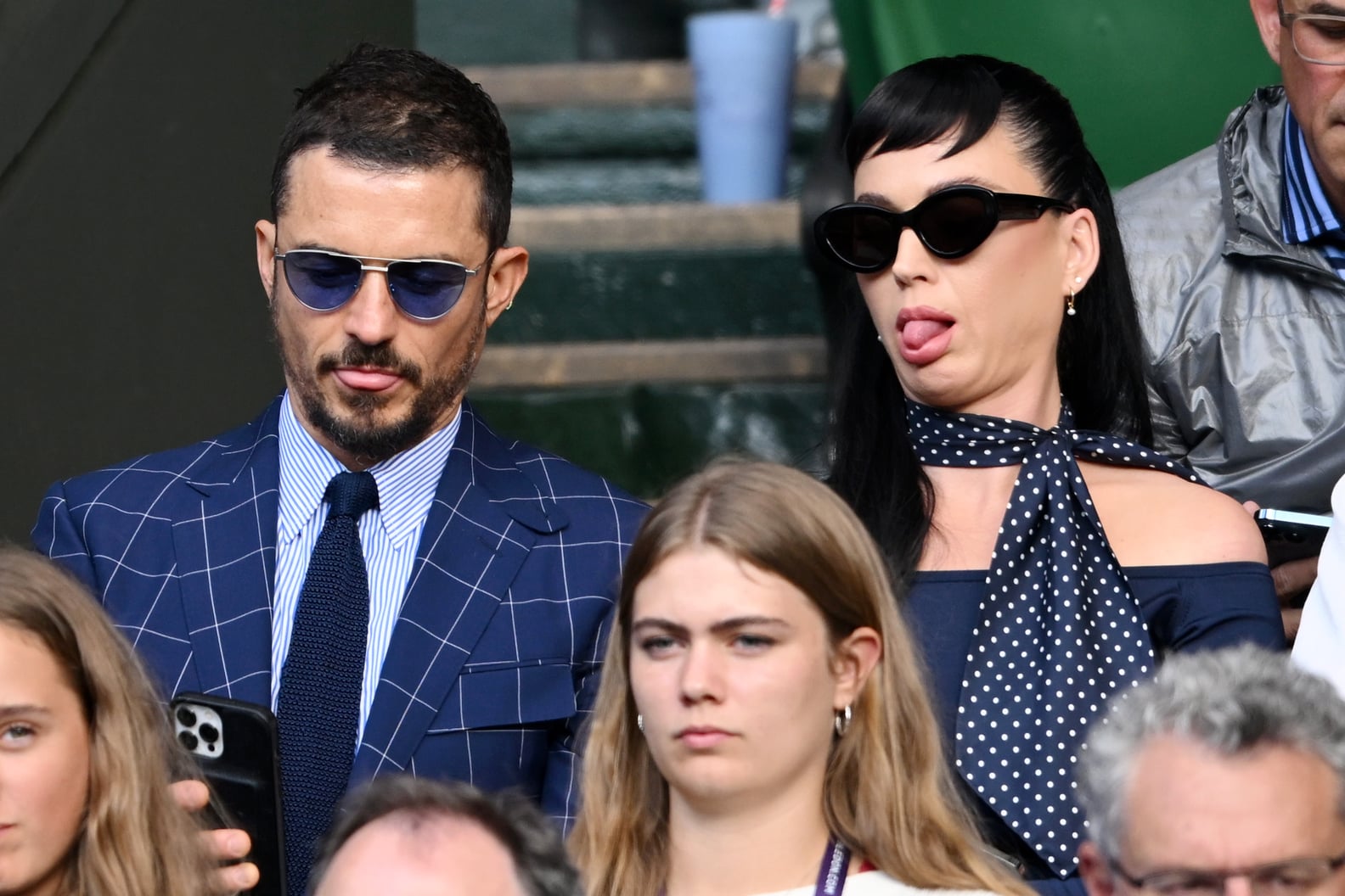 Katy Perry and Orlando Bloom Kiss at Wimbledon 2023 | PS Celebrity