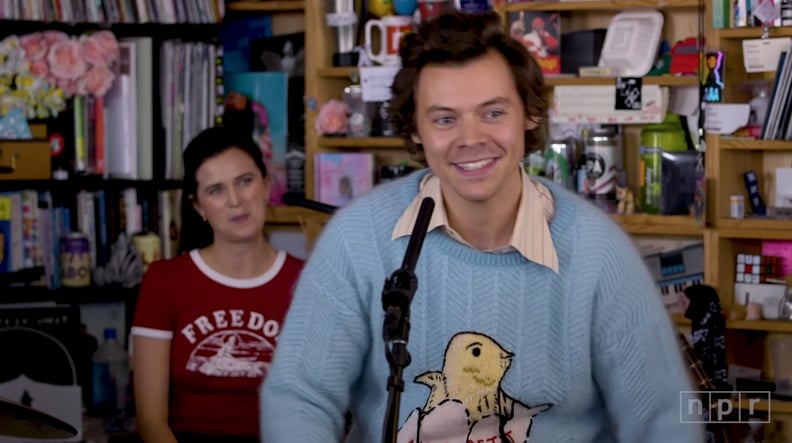 Harry Styles's Best Sweater and Sweater Vest Outfits | POPSUGAR Fashion