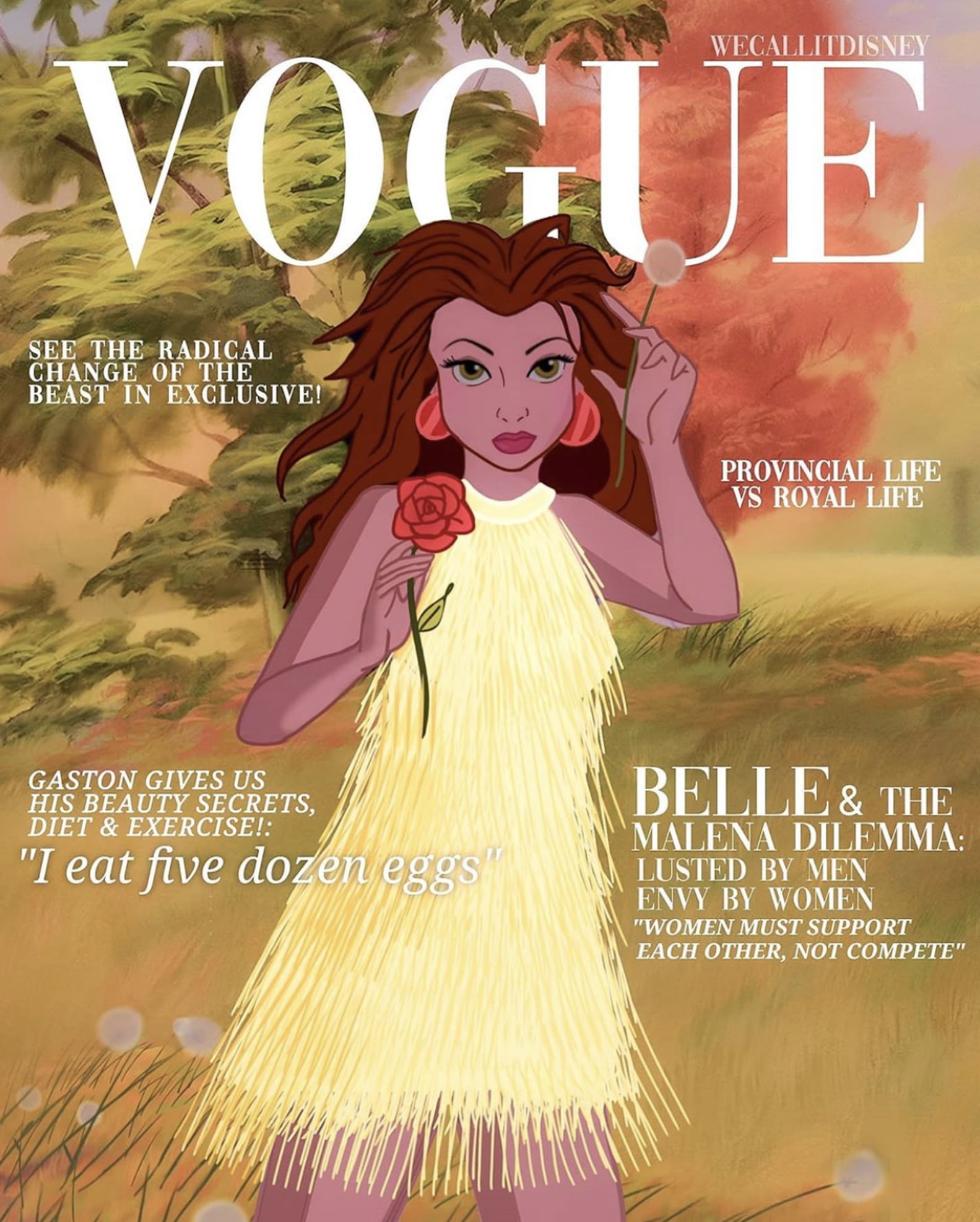 This Artist Gave Disney Princesses Their Own Vogue Covers | PS Smart Living
