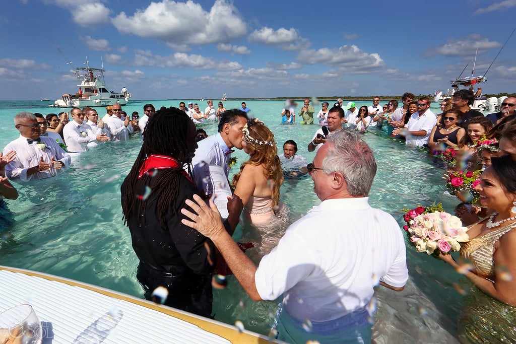 Wedding on a Sandbar in Caribbean Sea | POPSUGAR Love & Sex