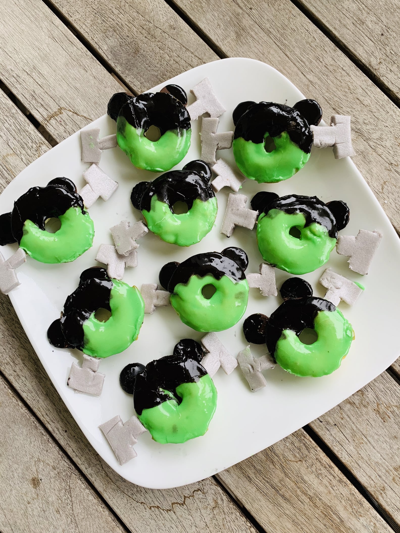 Mickey Mouse Frankenstein Doughnuts Recipe | PS Food