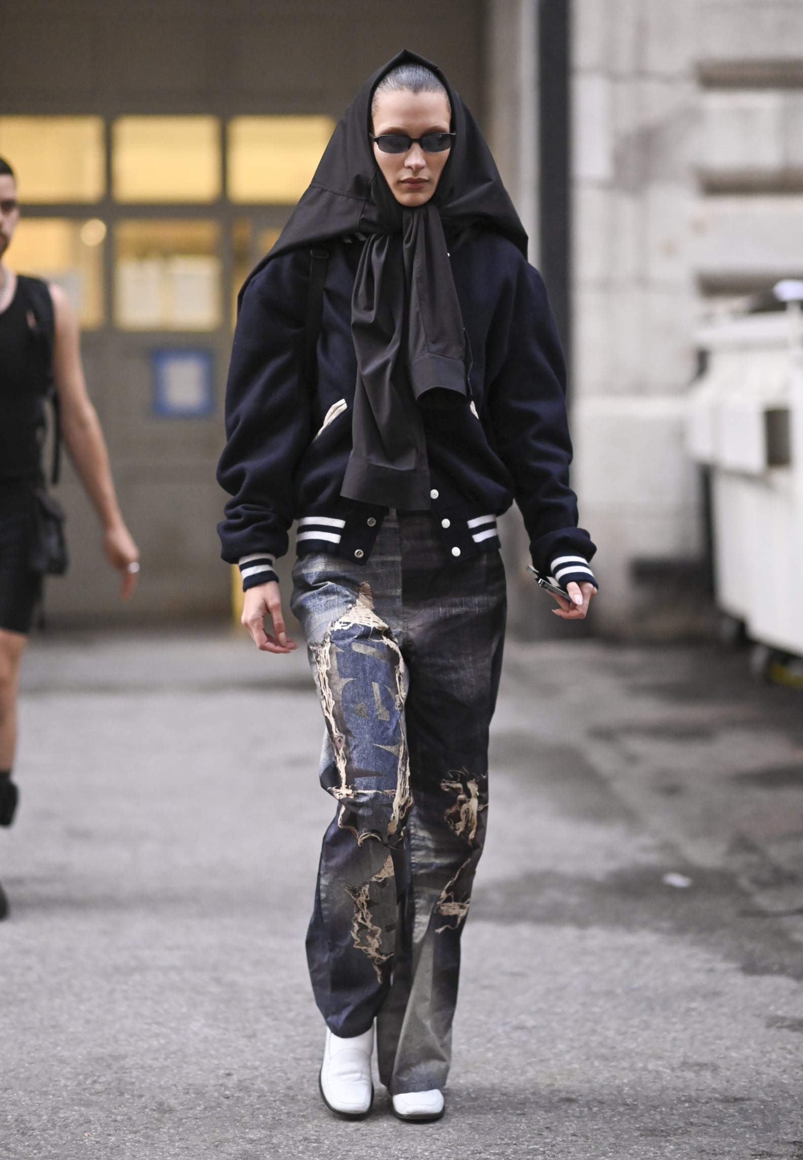 Bella Hadid Wears Illusion Ripped Jeans | Photos | PS Fashion
