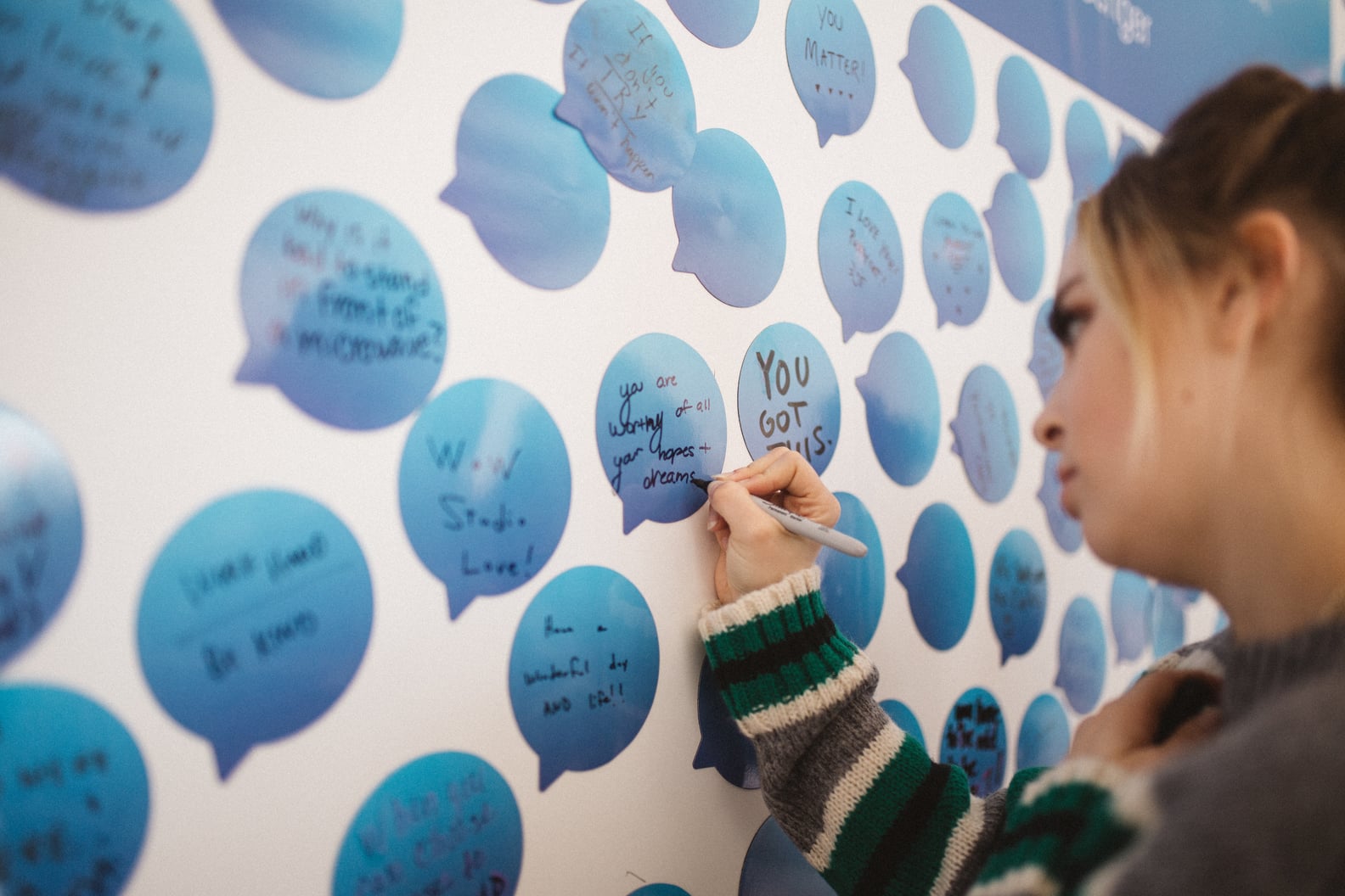 Facebook Messenger Messages That Matter Wall at SXSW 2018 | PS News