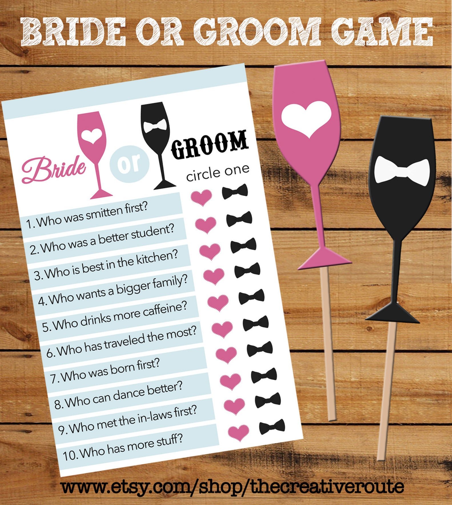 Wedding Games on Etsy | PS Smart Living