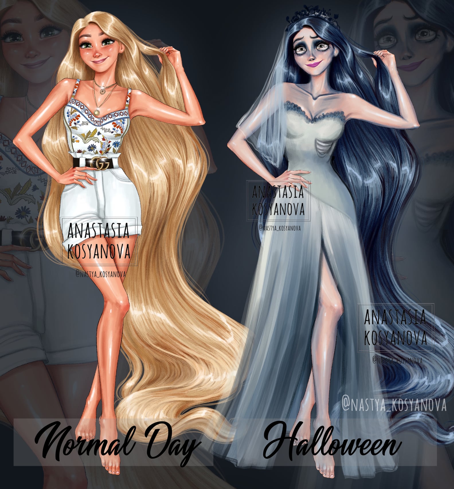 Artist Reimagines Disney Princesses as Horror Movie Villains | PS Smart ...