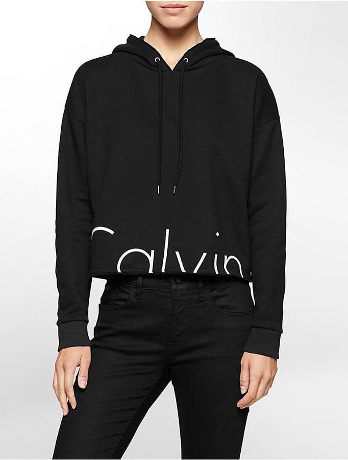 Calvin Klein Cropped Logo Hoodie 80 Kardashian Approved Fashion
