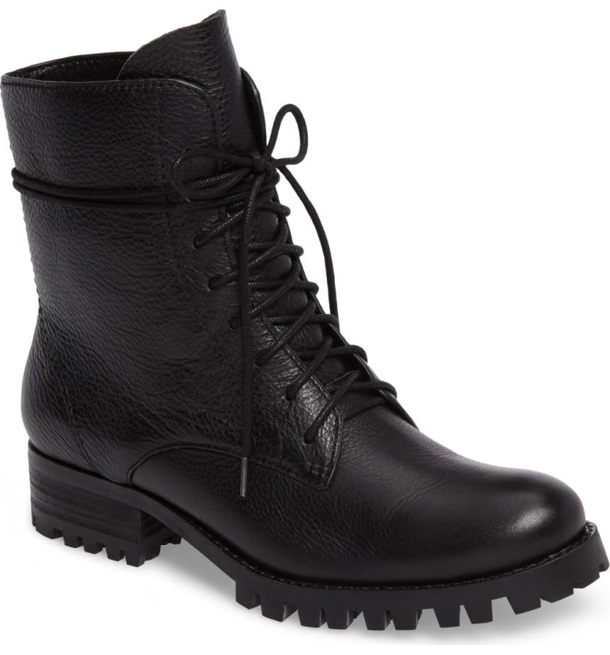 Gigi Hadid's Black Combat Boots With Suit | POPSUGAR Fashion