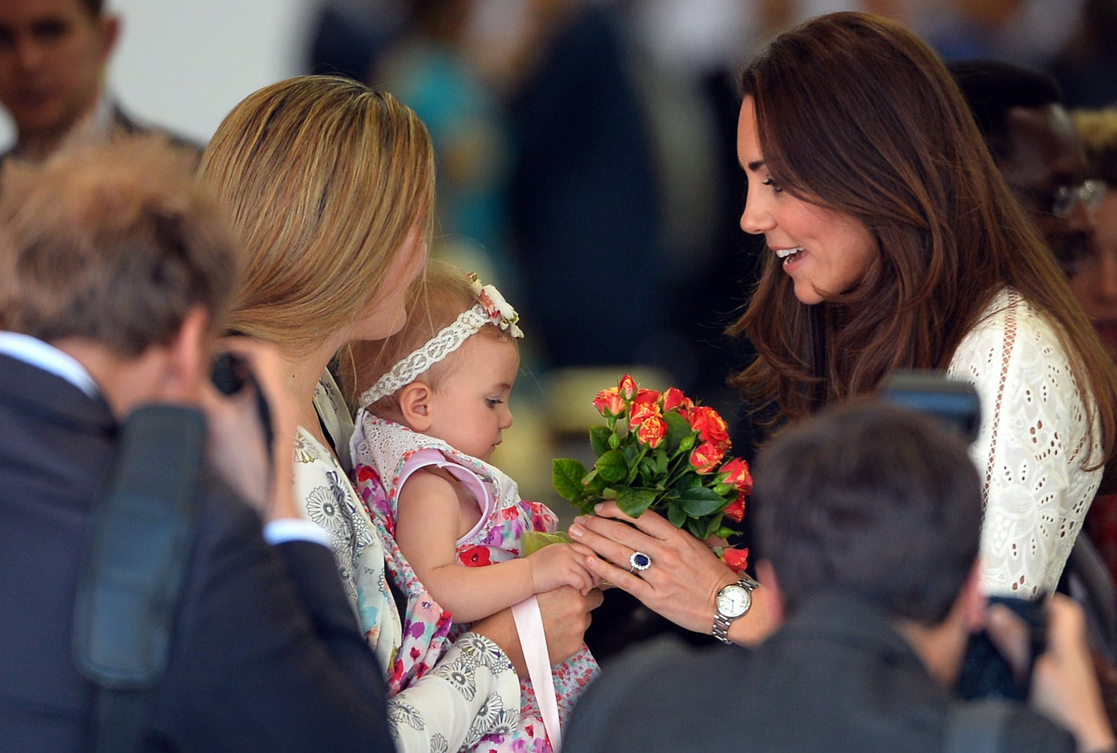 Kate Middleton Getting Flowers From Fans Pictures | PS Celebrity