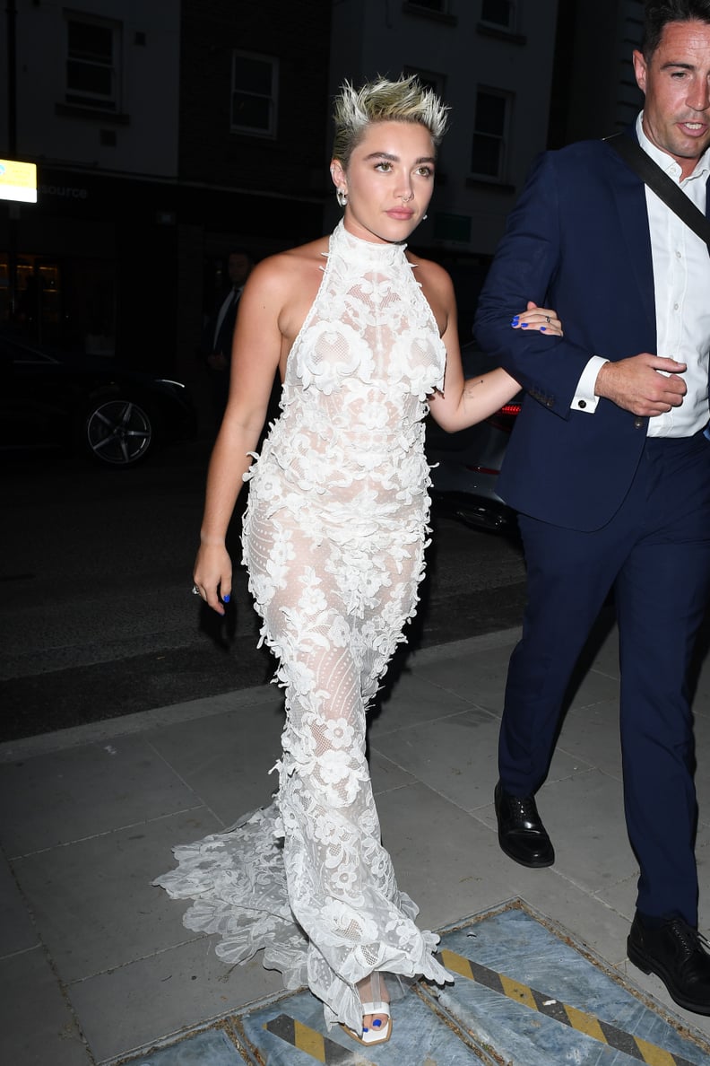 Florence Pugh Wears a Sheer Lace Gown to Elle Style Awards | PS Fashion