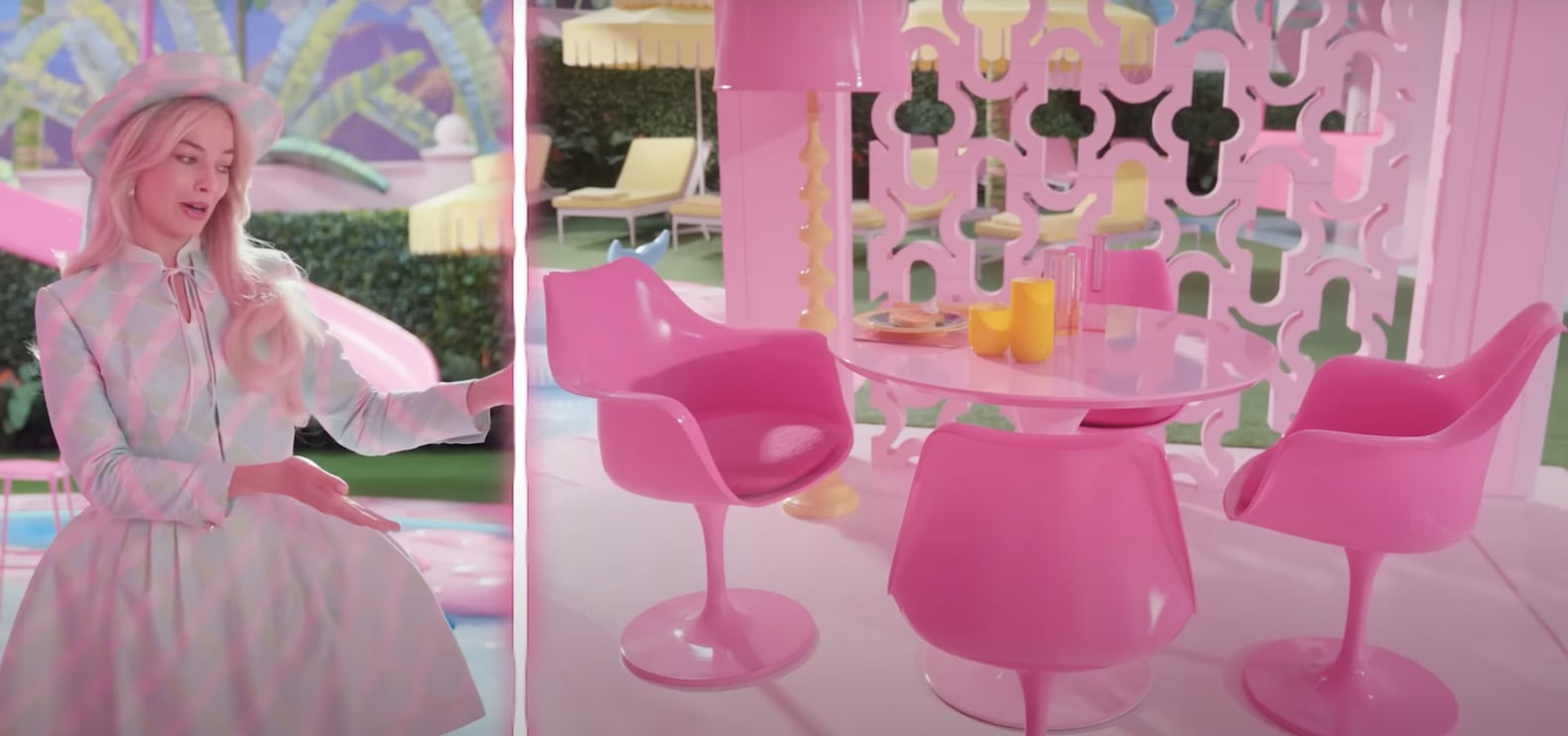 Margot Robbie Tours Barbie Movie Dreamhouse | Video | POPSUGAR Home