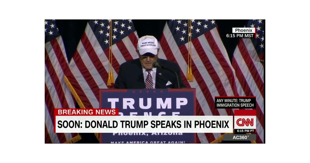 Rudy Giuliani Wears "Make Mexico Great Again Also" Hat | POPSUGAR News