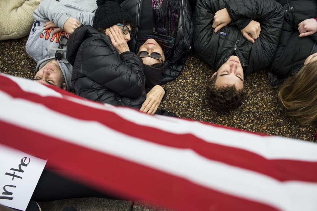 Gun Control Protest Outside White House Feb. 2018 | POPSUGAR News