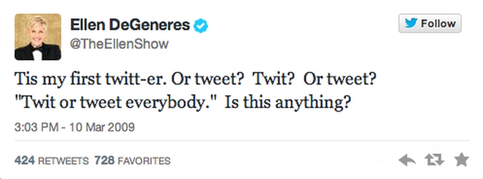 Celebrities' First Tweets | PS Celebrity