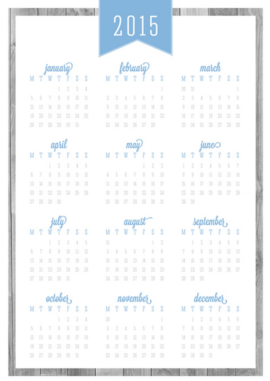Free Printable 2015 Calendar | PS Smart Living