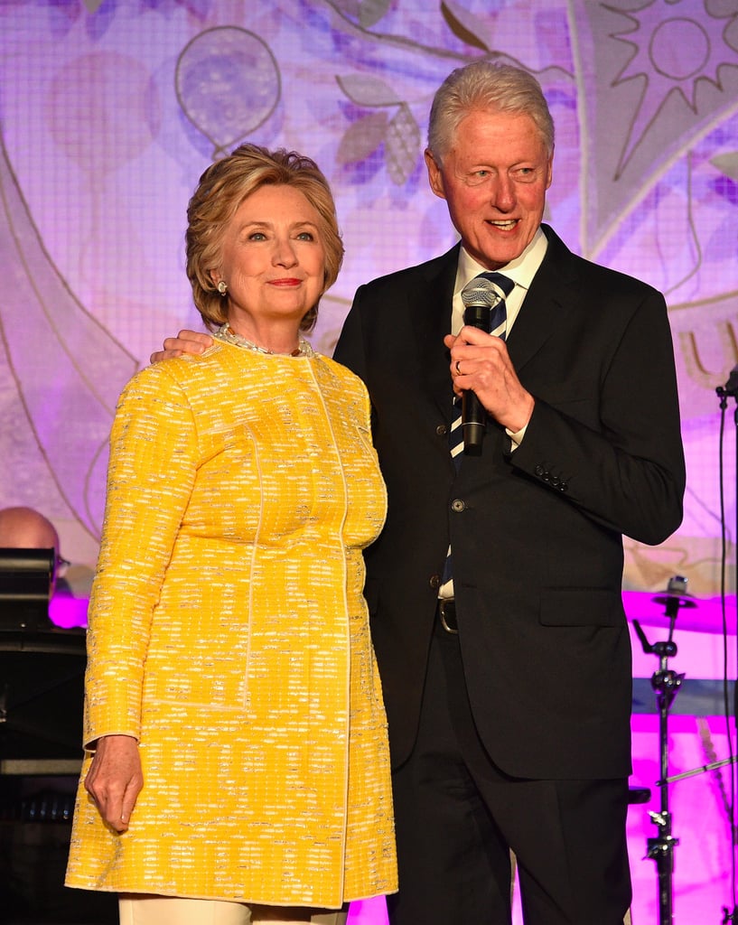 Hillary Clinton's Yellow Tweed Coat | POPSUGAR Fashion