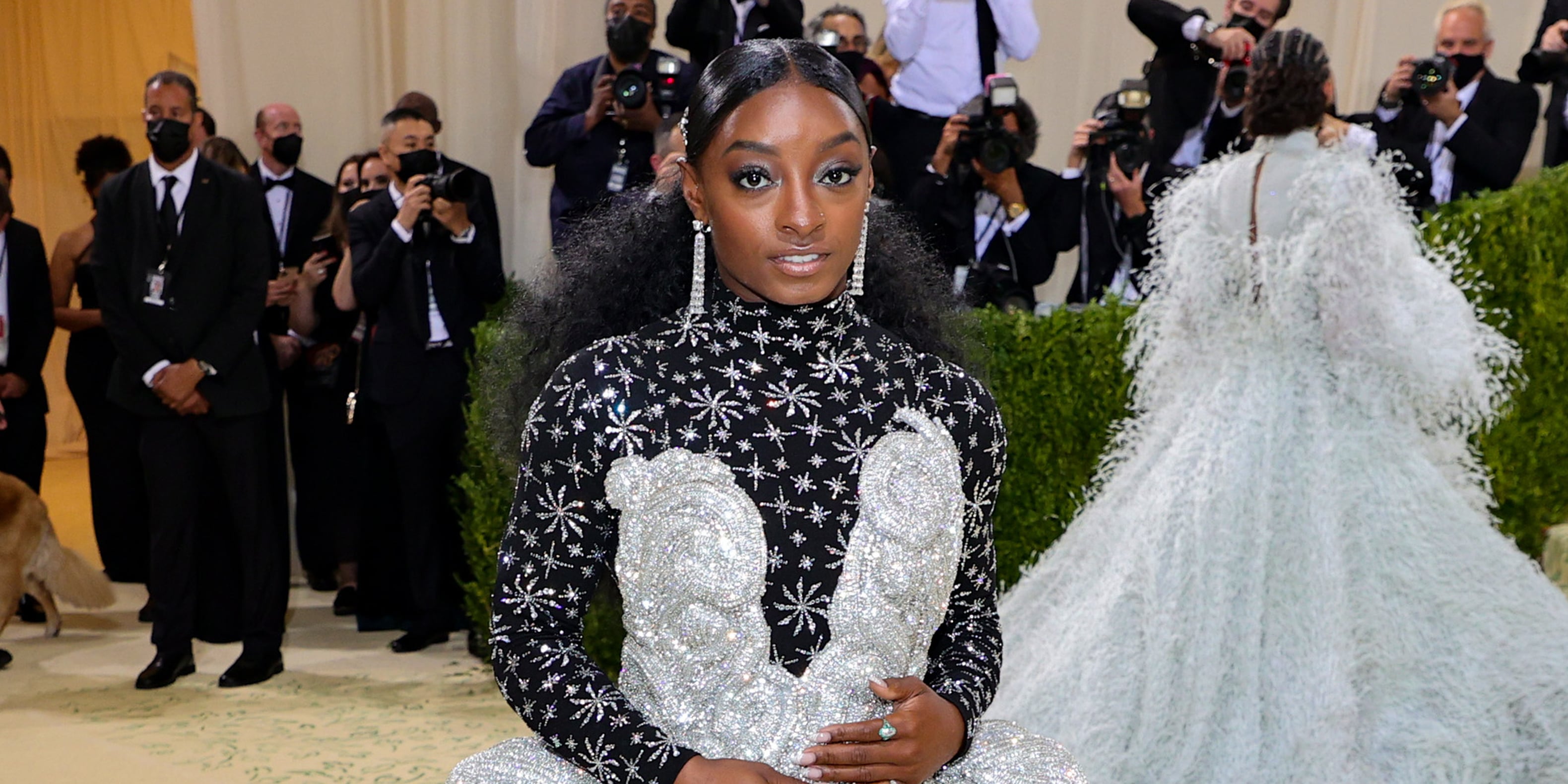 Simone Biles Wears 88-Pound Dress to the 2021 Met Gala | POPSUGAR Fashion