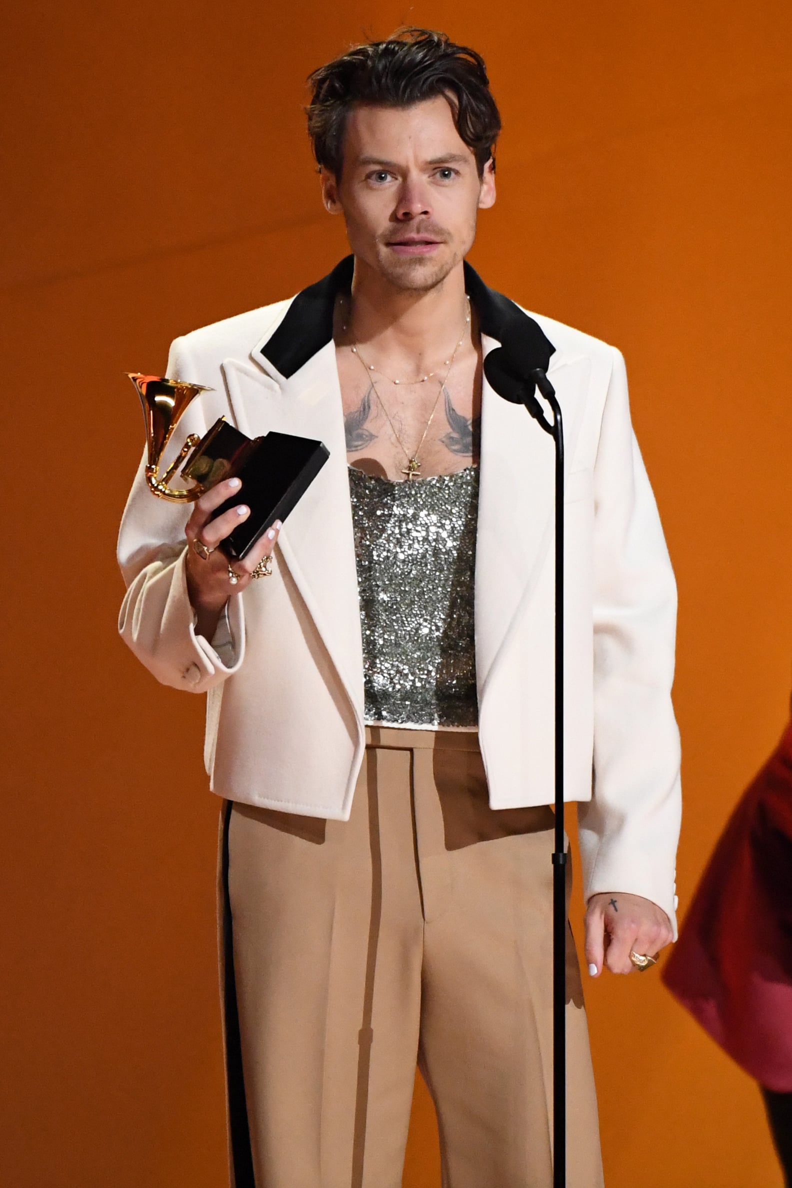 Harry Styles's Egonlab Crystal Jumpsuit at Grammys 2023 | PS Fashion