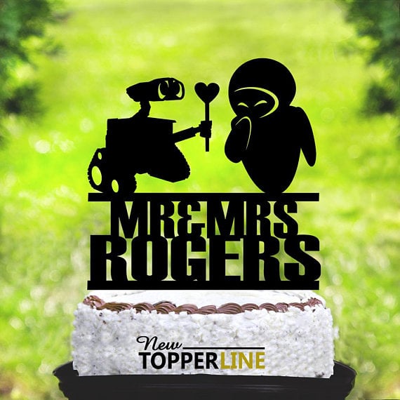 Wall-e and Eva Cake Topper ($14) | Disney Wedding Cake Toppers ...