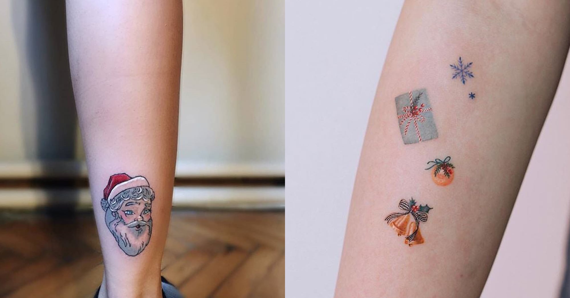 Best Holiday Tattoos If You Love Santa, Snowflakes, and More | PS Beauty