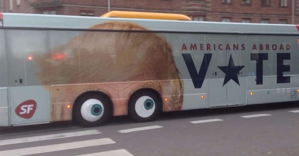 Bus in Denmark Makes Fun of Donald Trump | PS News