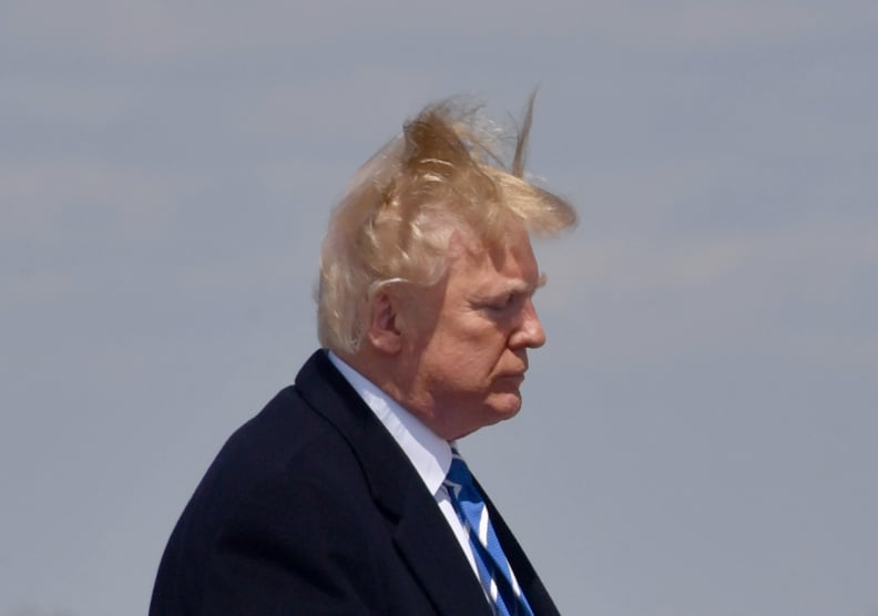 Trump's Hair Blowing While Boarding Air Force One Plane | PS News
