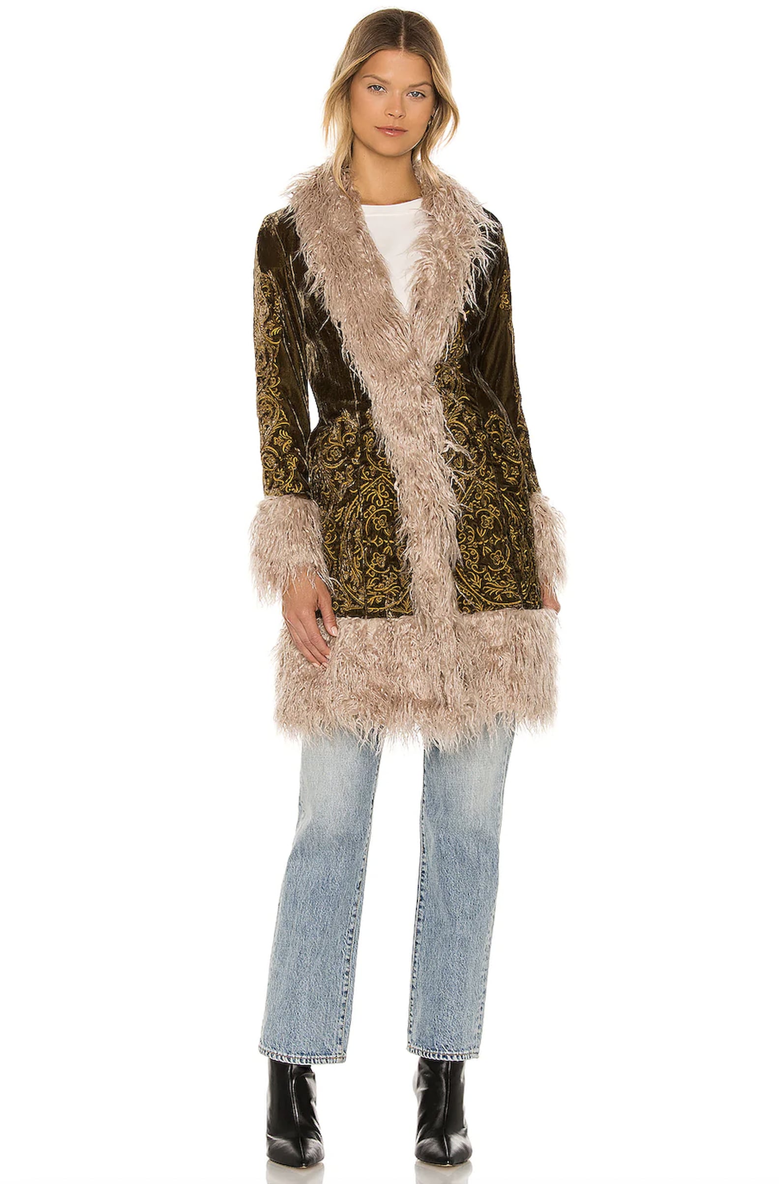 The Faux Fur Trimmed Top Is a Major 2021 Trend | PS Fashion