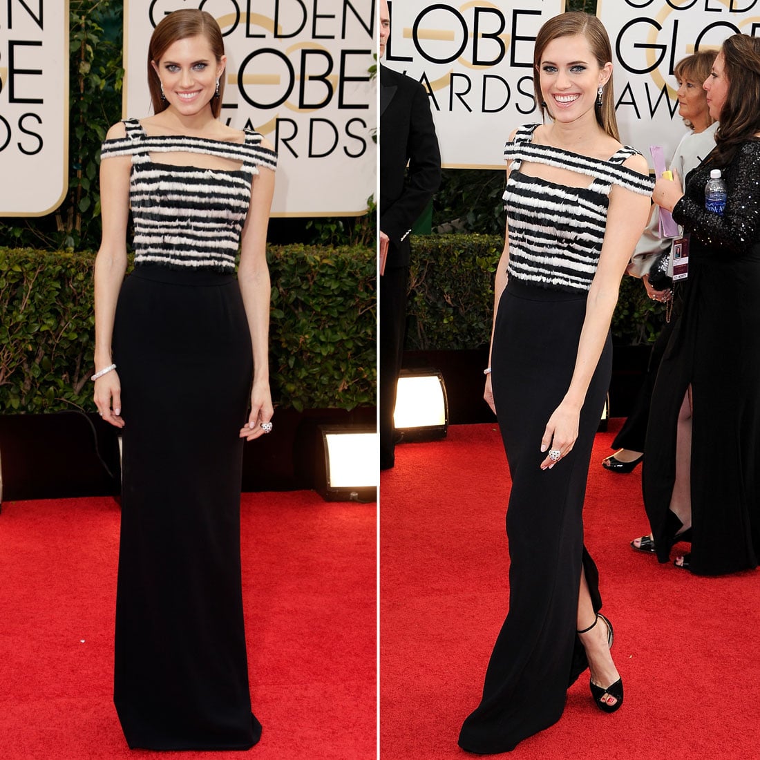 Allison Williams Dress on Golden Globes 2014 Red Carpet | POPSUGAR Fashion